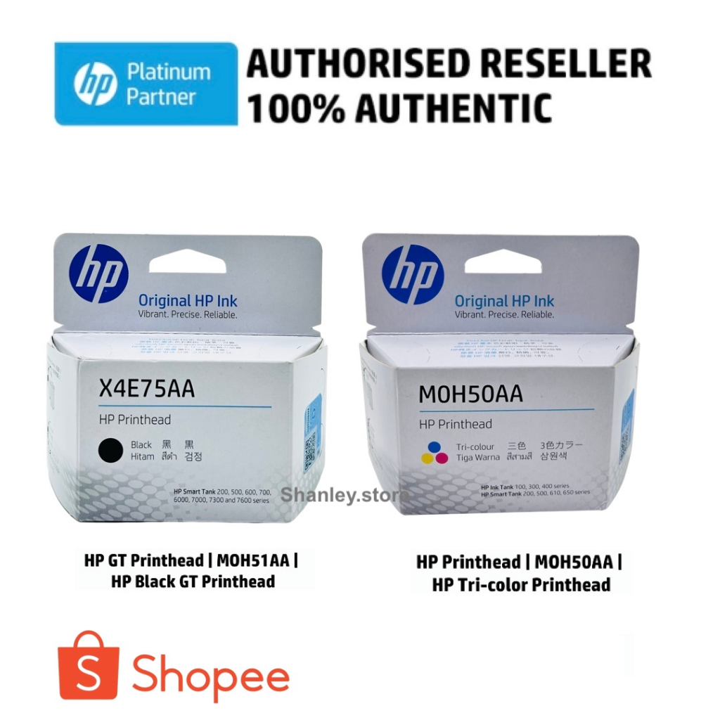 HP Printhead ( X4E75AA Black / M0H50AA Tri - Color ) For HP smart Tank ...