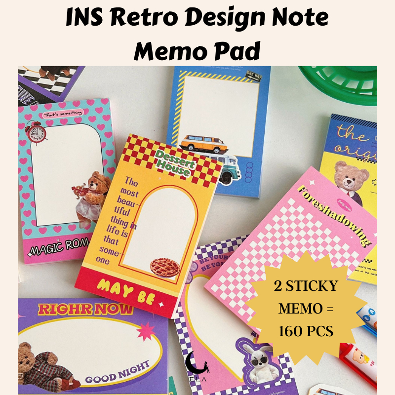 [ELA] INS Retro Design Note Memo Pad | Shopee Philippines