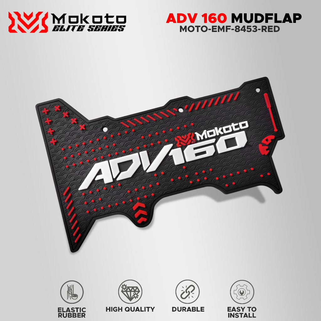 MOKOTO ELITE SERIES ADV 160 RUBBER MUD FLAPS/SPLASH GUARD FOR HONDA ADV ...