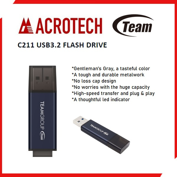 TEAM C211 64GB USB3.2 FLASH DRIVE (BLUE) | Shopee Philippines
