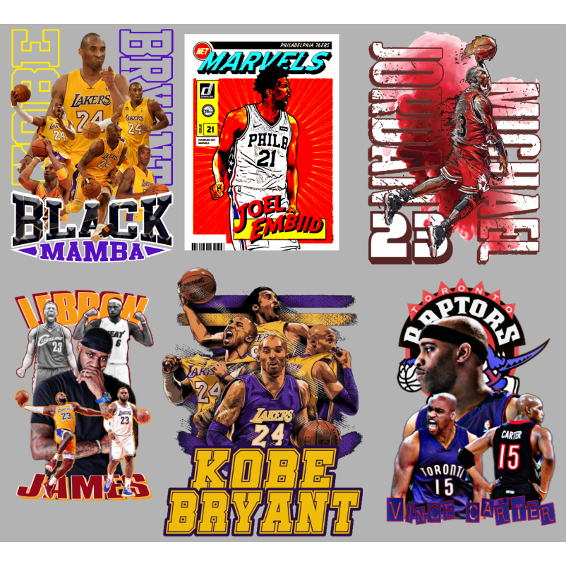 DTF IRON ON - ANIME - NBA vol.7 Designs A4, A3, A3+ Print Ready to ...