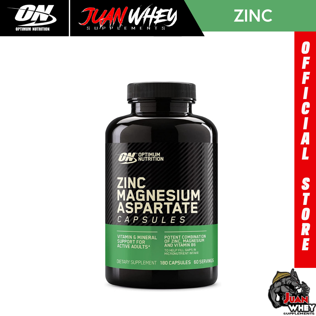 Optimum Nutrition ZMA (Zinc Magnesium Aspartate) 180 Caps | Shopee ...