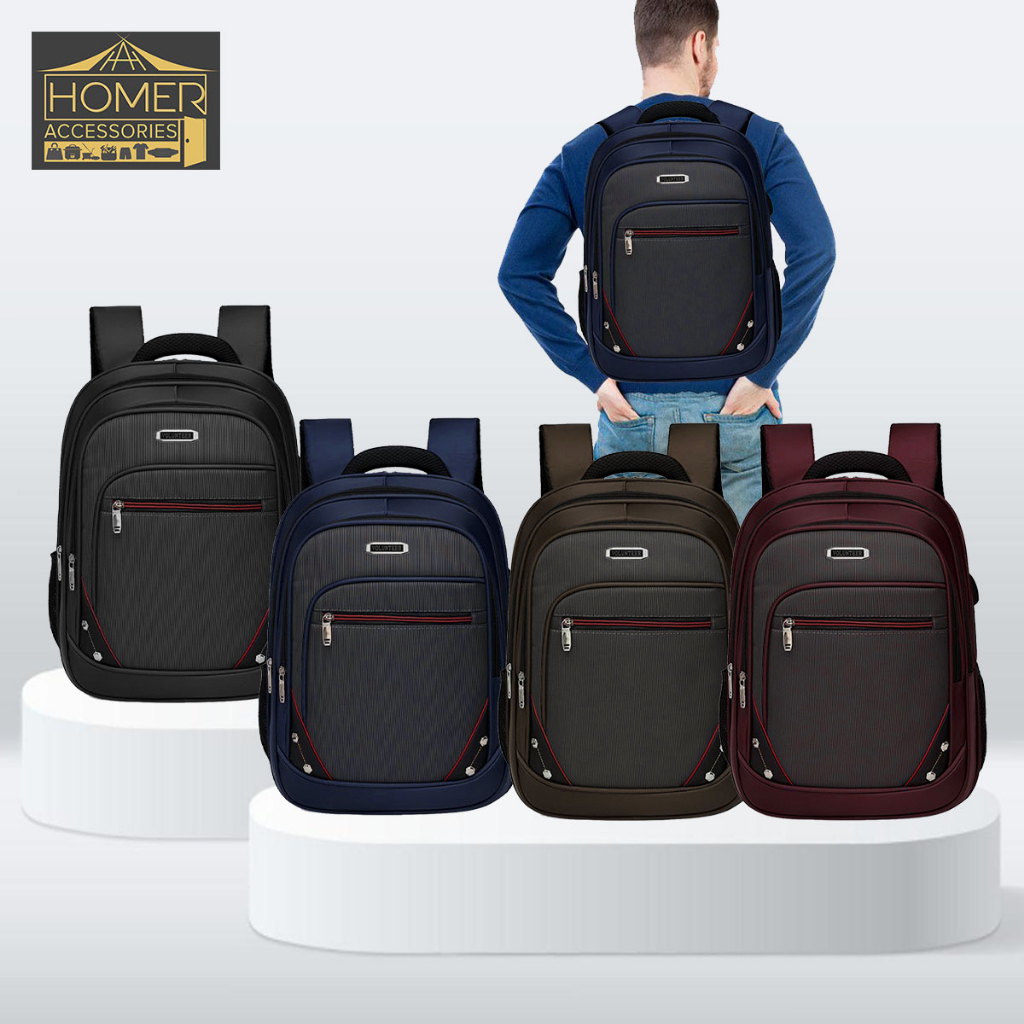 Homer Franco Large Capacity Oxford Fabric Backpack for Men Travel Bag ...