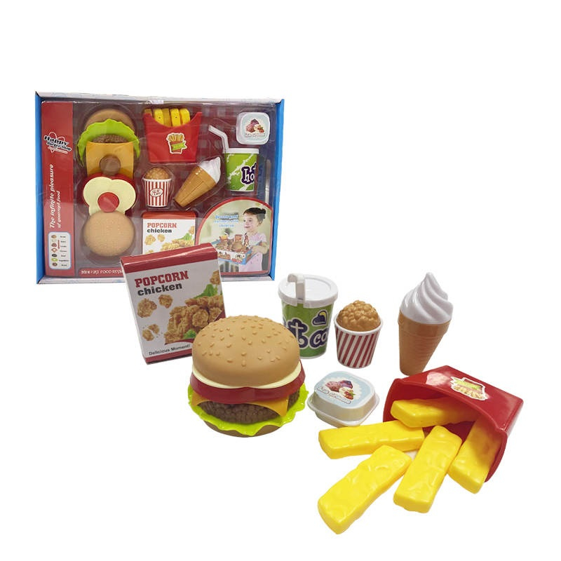 JIVE Fast Food Toy with Burger and Ice Cream Pretend Play Set | Shopee ...