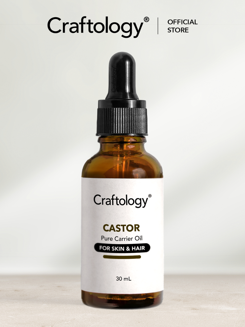 Castor Oil Craftology® Glass Dropper Bottle Pure Organic Cold-Pressed ...