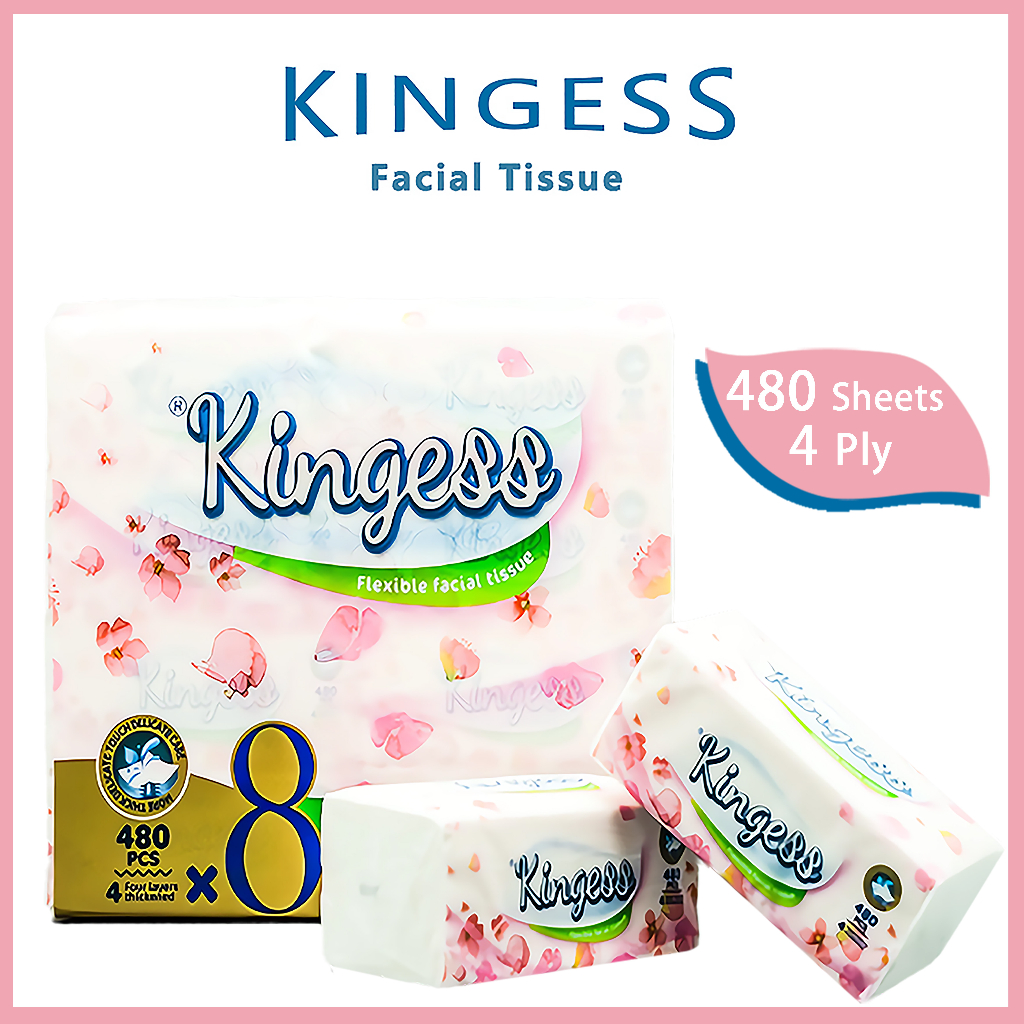 Kingess 4Ply 480 Sheets Facial Tissue Tissue Paper Towel Big Tissue ...
