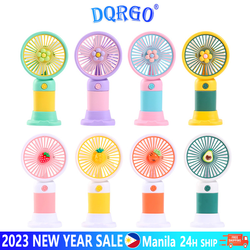 【COD】4 inche Mini Fans Rechargeable Mini travel outdoor fan USB ...