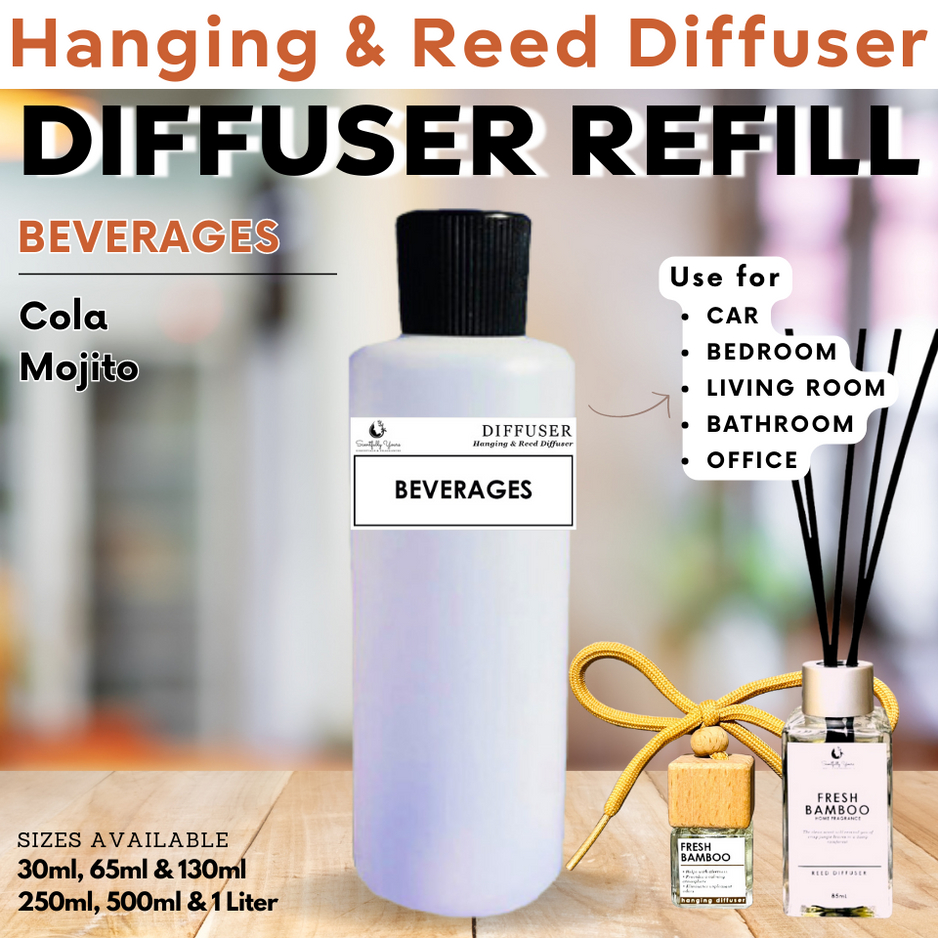 BEVERAGES Hanging Diffuser Reed Diffuser Refill 250ml 500ml and 1 Liter | Shopee Philippines