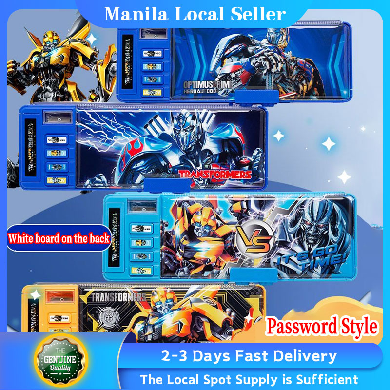 Pencil Case Password Large Capacity Stationery Storage Box Transformers ...