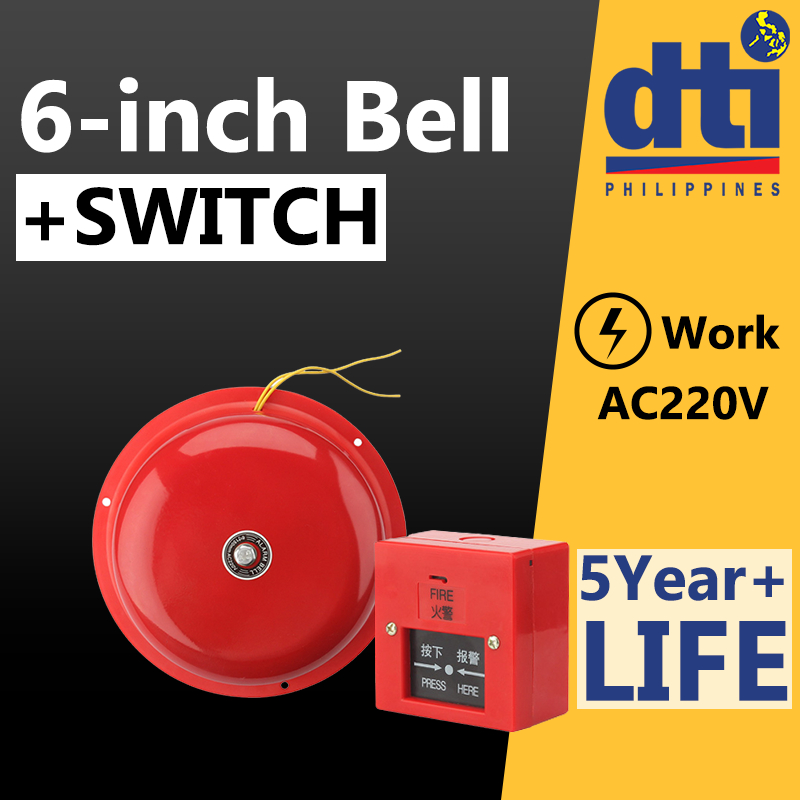 Fire Alarm Bell 4"/6"/8"/10"/12" Manual Switch Home Safe Mall Office ...