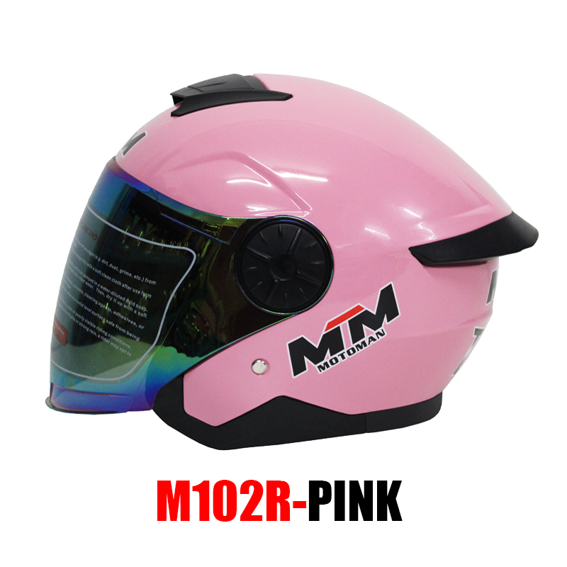 MTM motoman half face helmet motorcycle rainbow visor motor helmets for ...