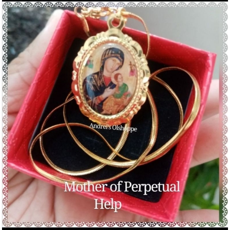 Mother of Perpetual Help Necklace Stainless Steel | Shopee Philippines
