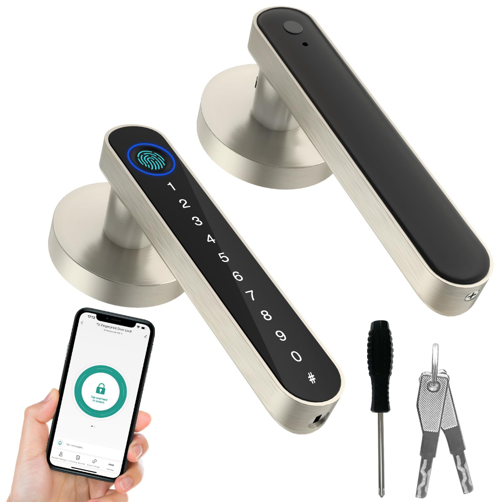 Smart Door knob Fingerprint Door Lock Smart Lock with App Control For ...