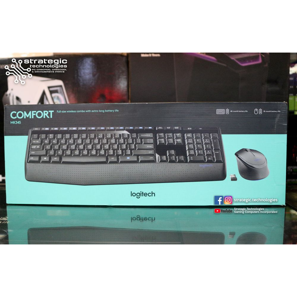 Logitech Mk345 Comfort Wireless Keyboard And Wireless Mouse Combo Shopee Philippines