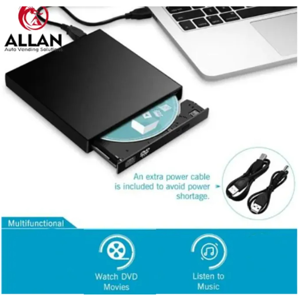 ALLAN Slim Optical Drive Case Portable External DVD-ROM Disk Driver CD ...
