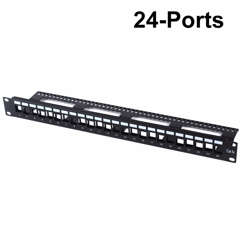 12/24/48 Port Blank Keystone Patch Panel 1U Stp/Utp Rack Wall Mount ...