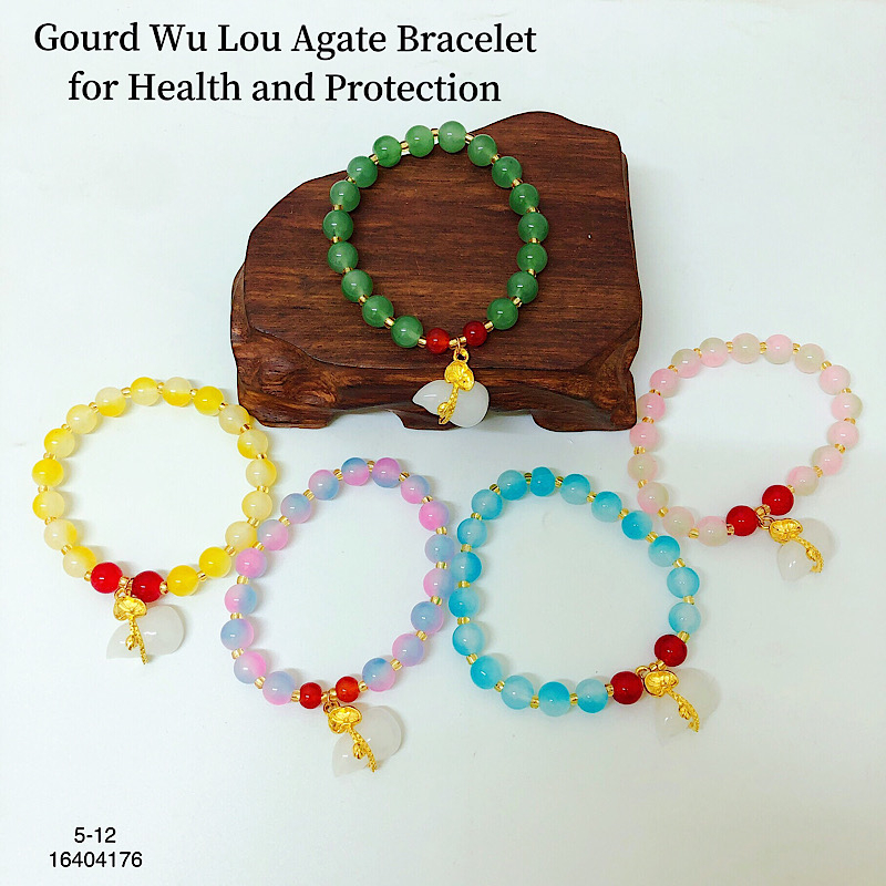Fengshui Gourd Wu Lou Wulou Agate Bracelet Lucky Charm Bracelet for ...
