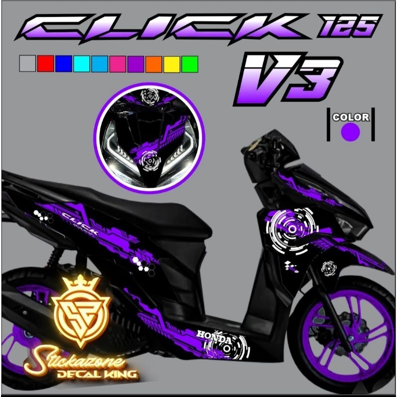 HONDA CLICK V3 125i FULL DECALS PRINTED LAMINATED | Shopee Philippines