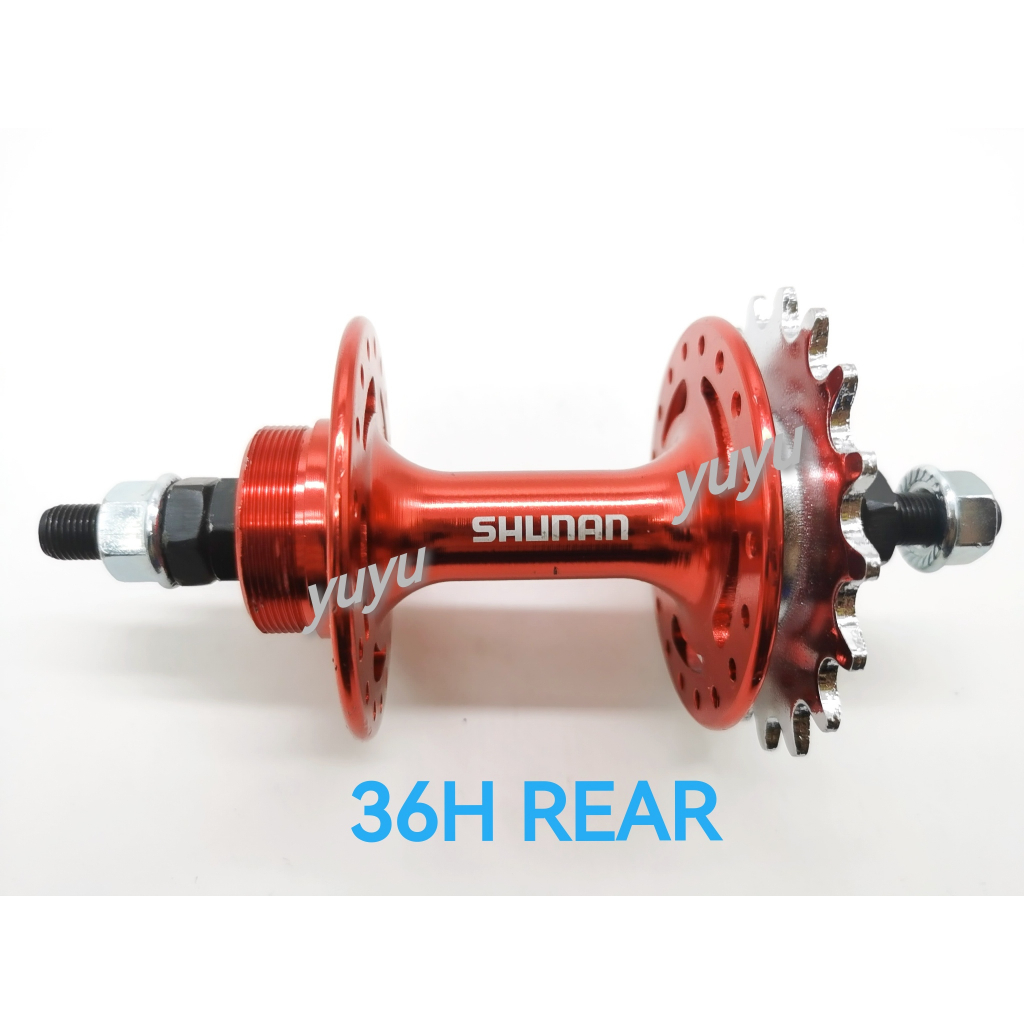 TAIWAN SHUNAN Alloy Hub Front & Rear 32 36 Holes 18T Sealed Bearing Hub ...