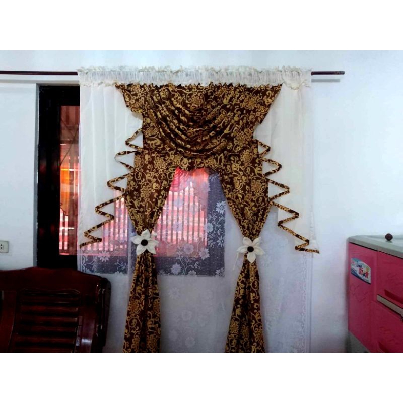 Single panel geena cloth with white lace size 50" wide * 75" lenght ...