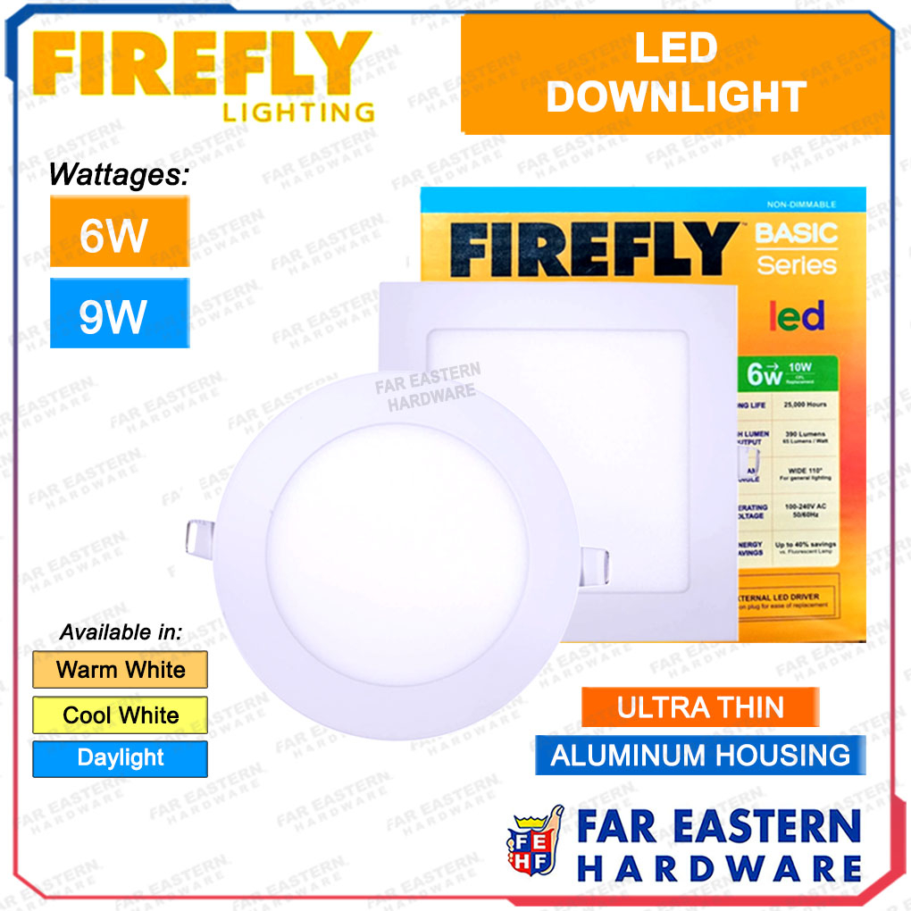 FIREFLY LED Down Light Warm White | Cool Daylight Round | Square ...