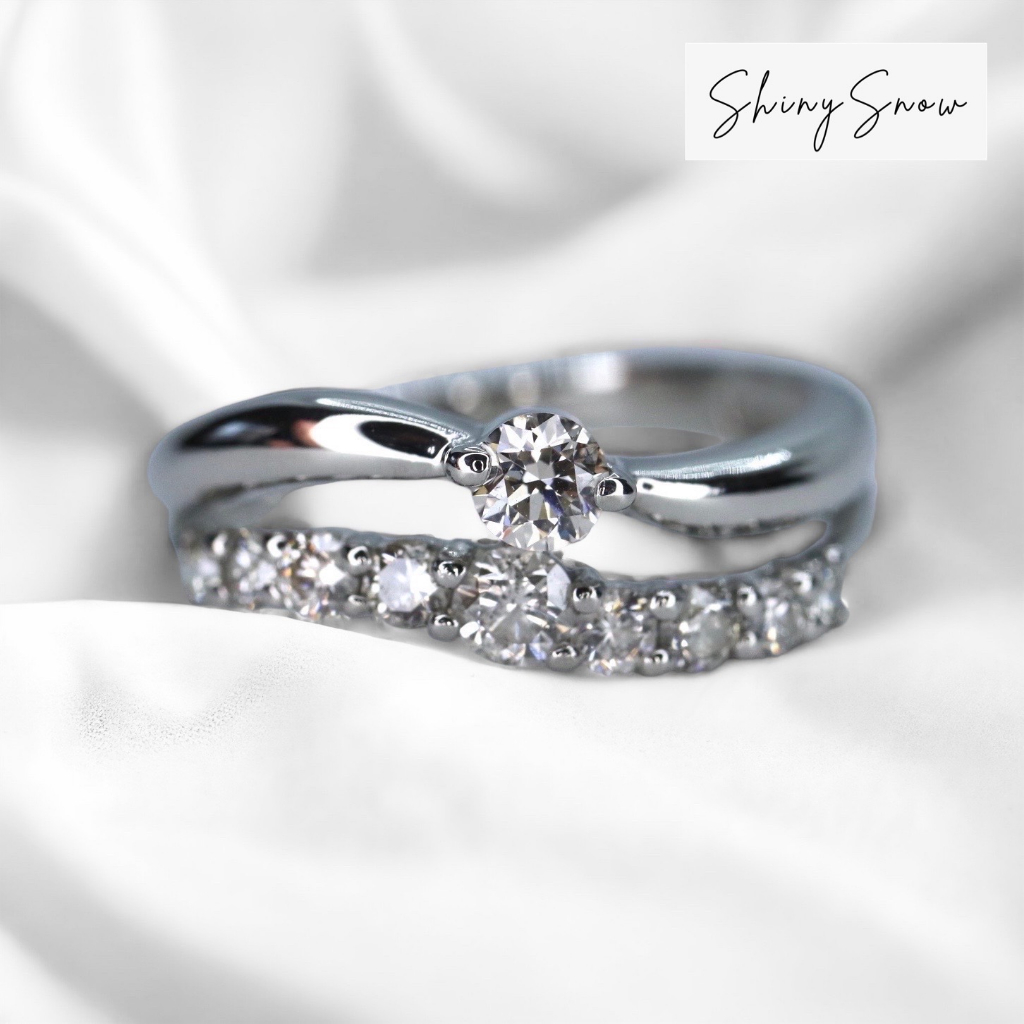 Direct From Japan Diamond Design Ring Pt900 Size 5.75 women Japan Platinum ring jewelry Used ...