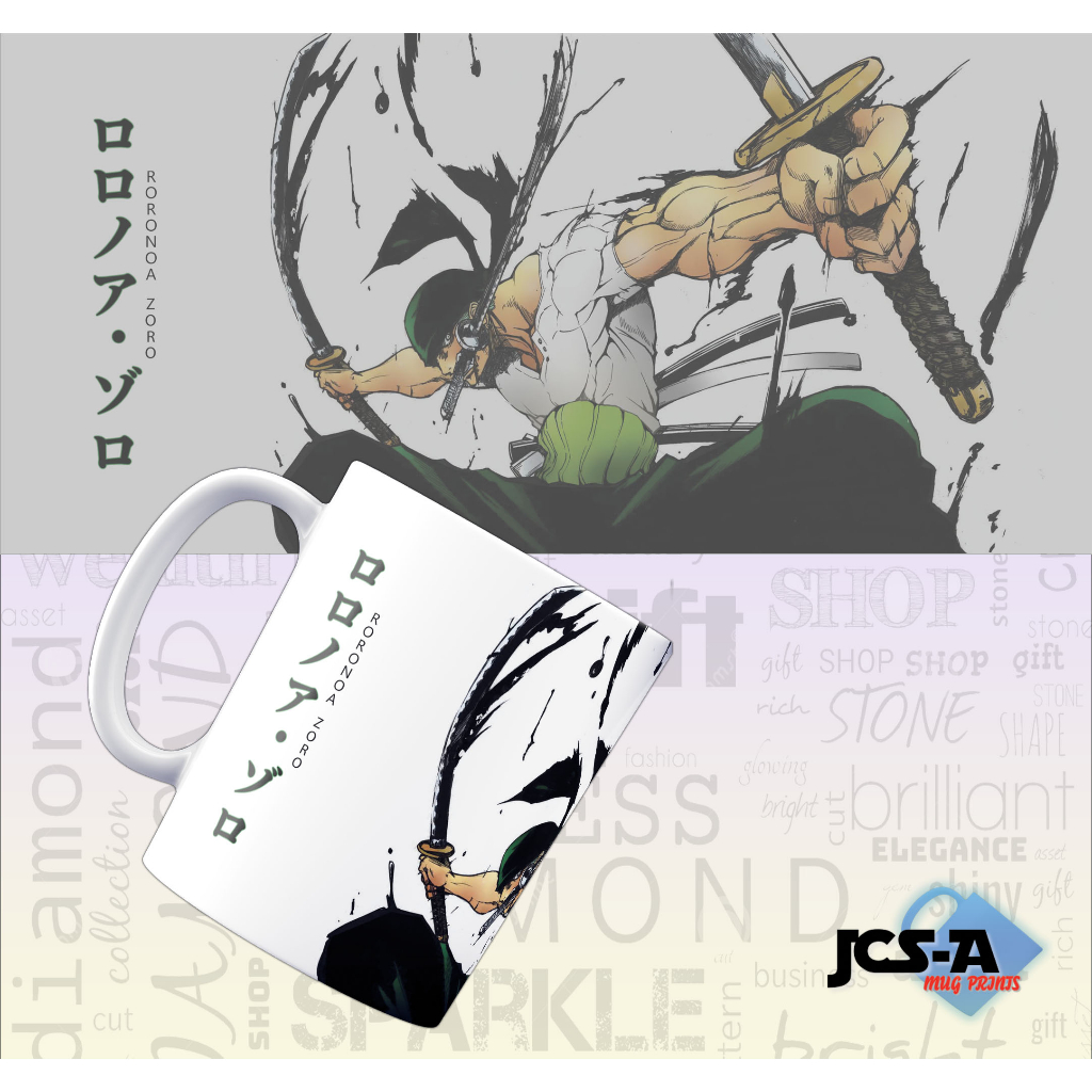 JCS_ Roronoa Zoro One Piece Mug | Shopee Philippines