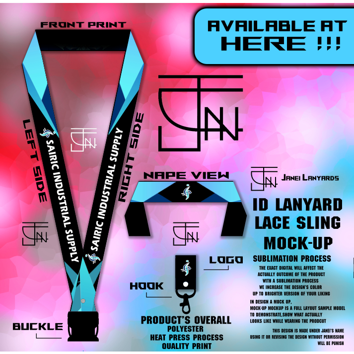 Sairic Industrial Supply | ID Lace Lanyard with Customized Design ...