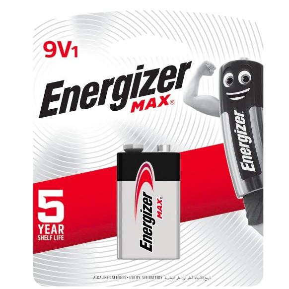 Energizer 9V Battery (1 pc) Energizer Max 9V Alkaline Batteries 522BP1 ...