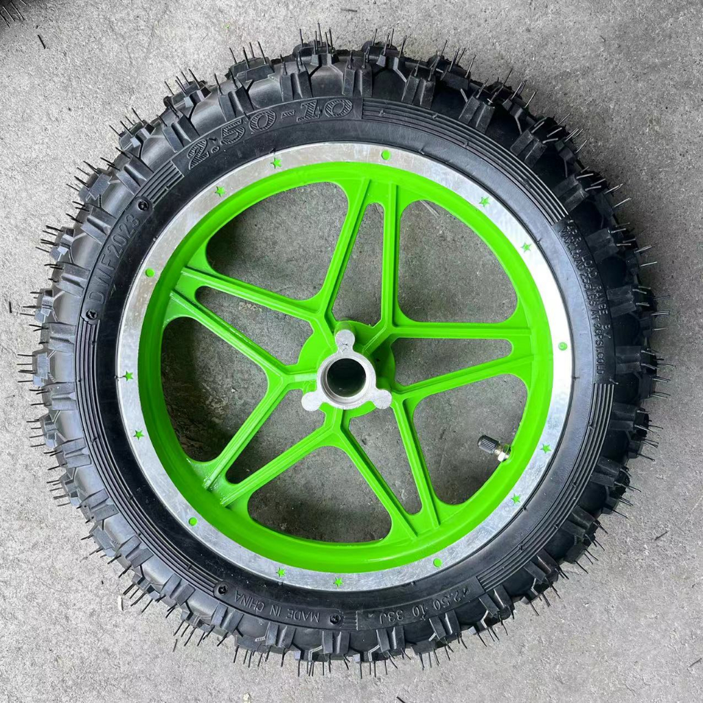Kids' motorcycle wheels Bicycle tyre 49cc wheels mags and tire 2.50-10 ...