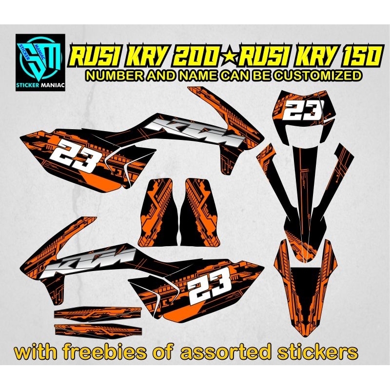 Rusi KRY 200, Rusi KRY 150 full body decals | Shopee Philippines