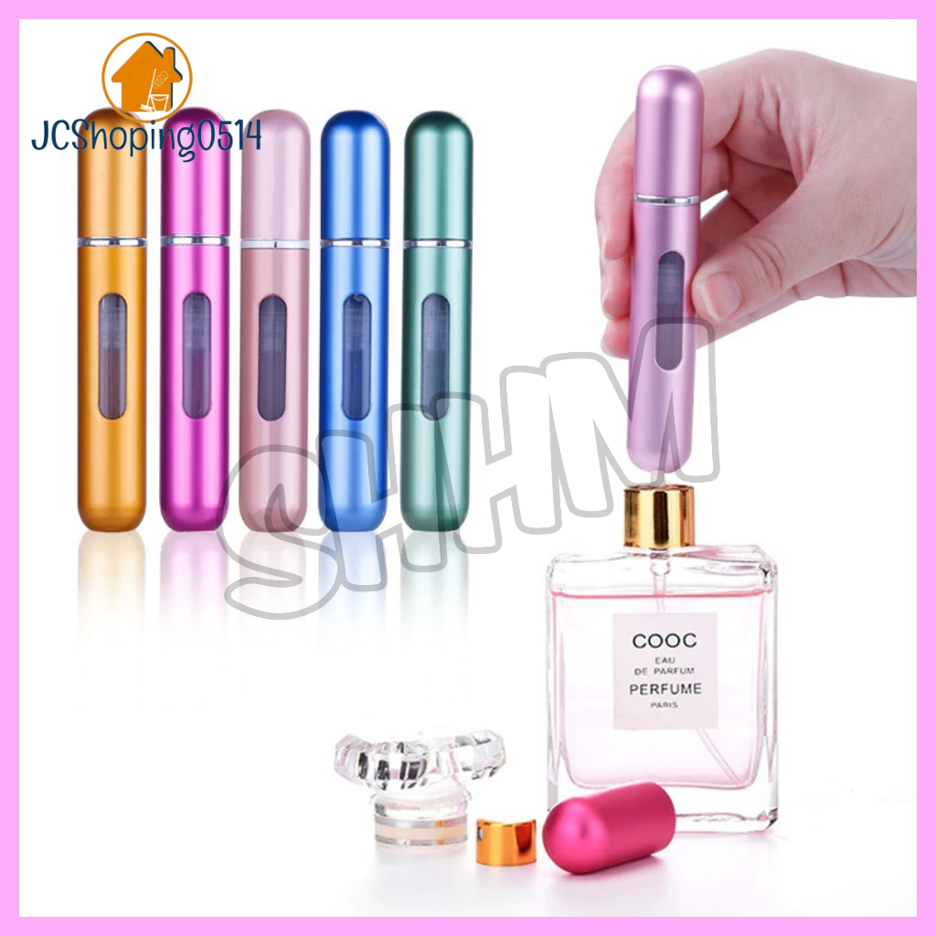 SHHM 5ml Mini Refillable Perfume Bottle w/Spray Scent Pump Empty ...