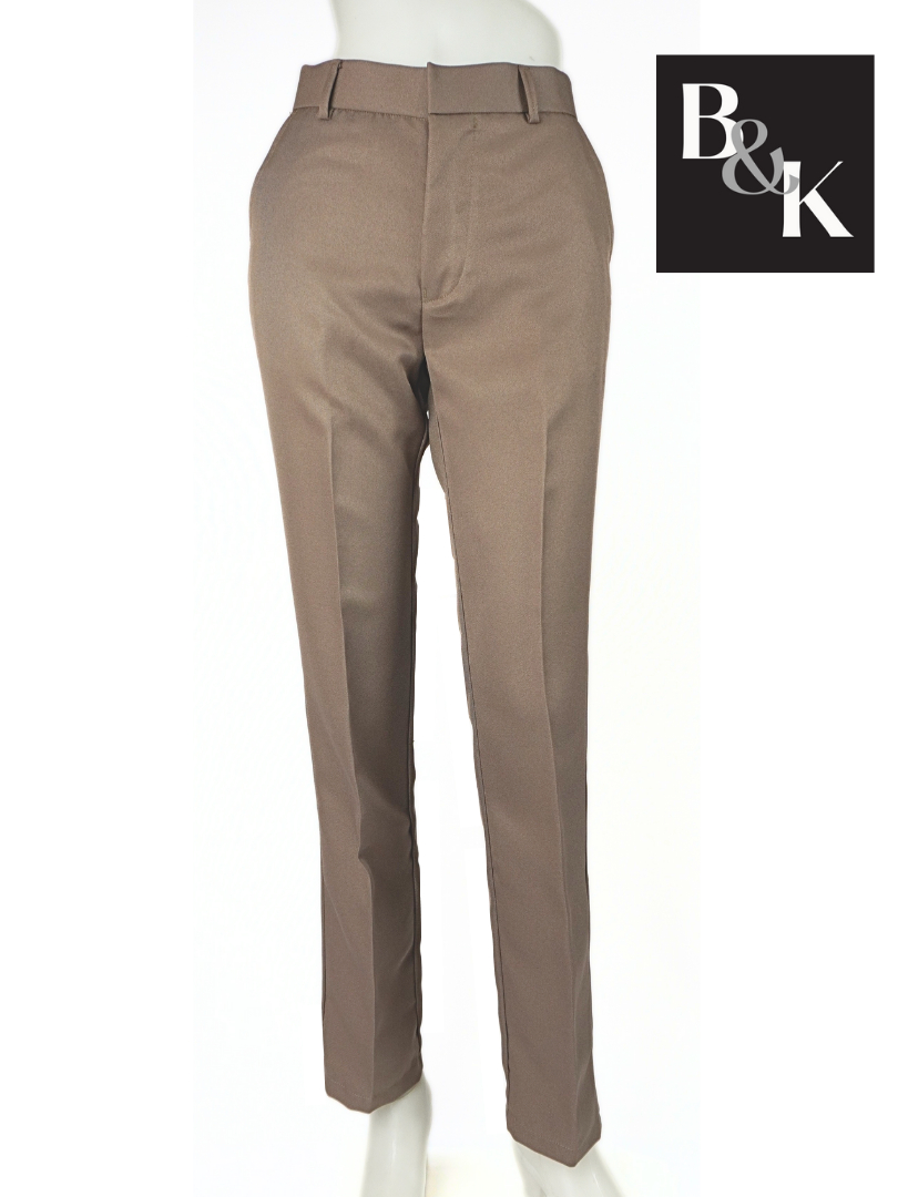 B&K Khaki Straight-Leg Ladies' Office Trousers | Shopee Philippines