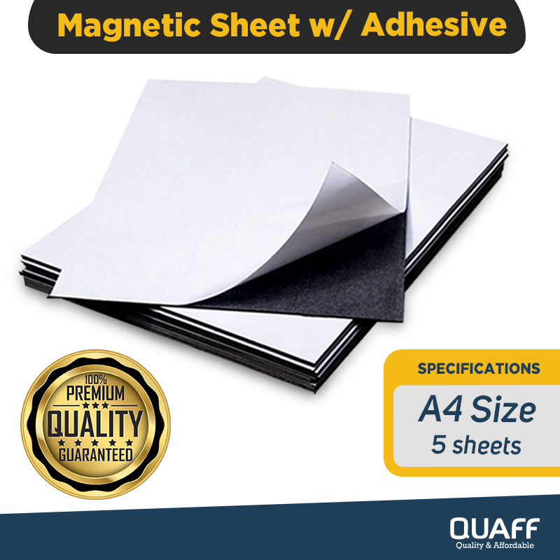 QUAFF Magnetic Sheet with Sticker Adhesive A4 (10 pcs per pack) | Shopee Philippines