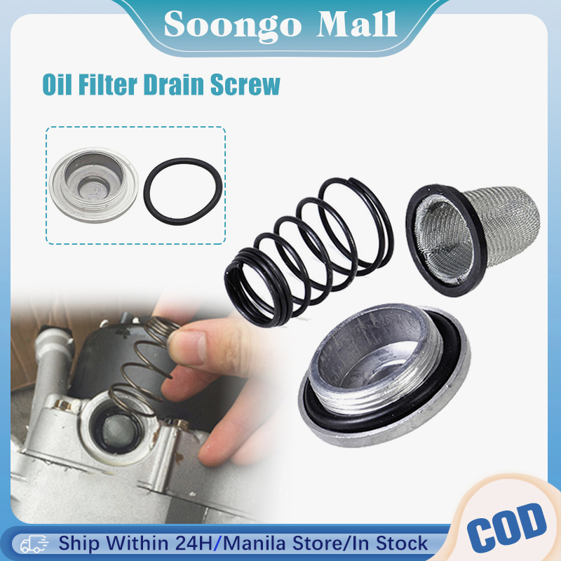Moped Oil Filter Drain Screw Engine Parts Plug Set GY6 50 80 125 150CC ...