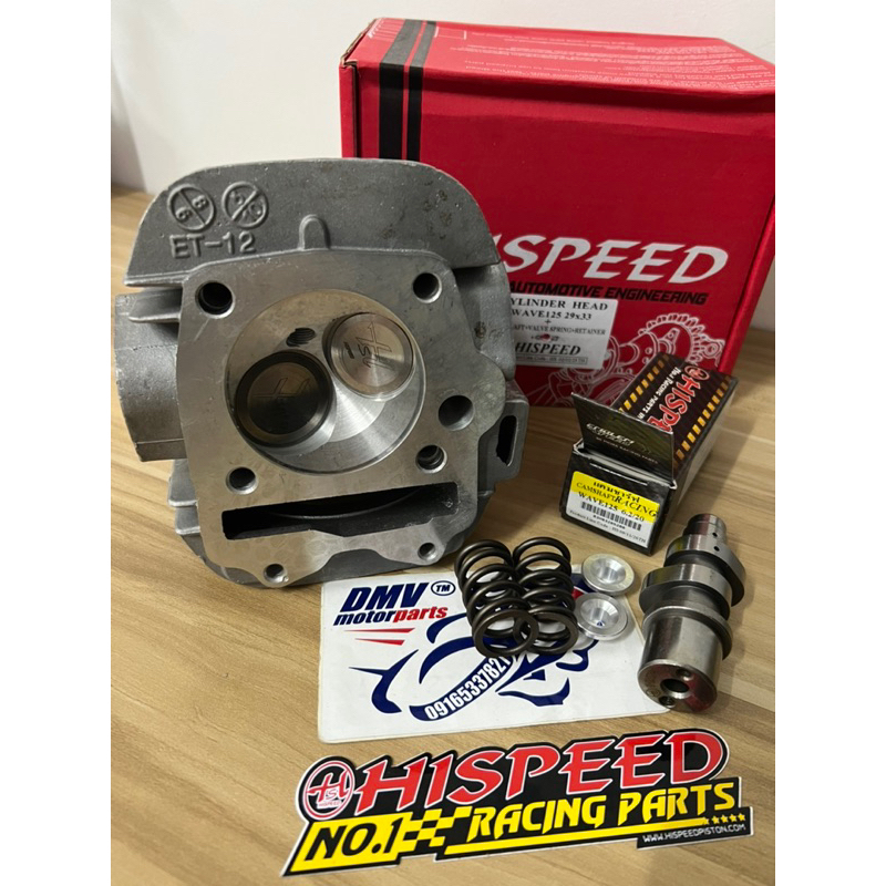 Hispeed Racing Cylinder Head 29/33 for WAVE 125 / XRM 125 / RS 125 ...
