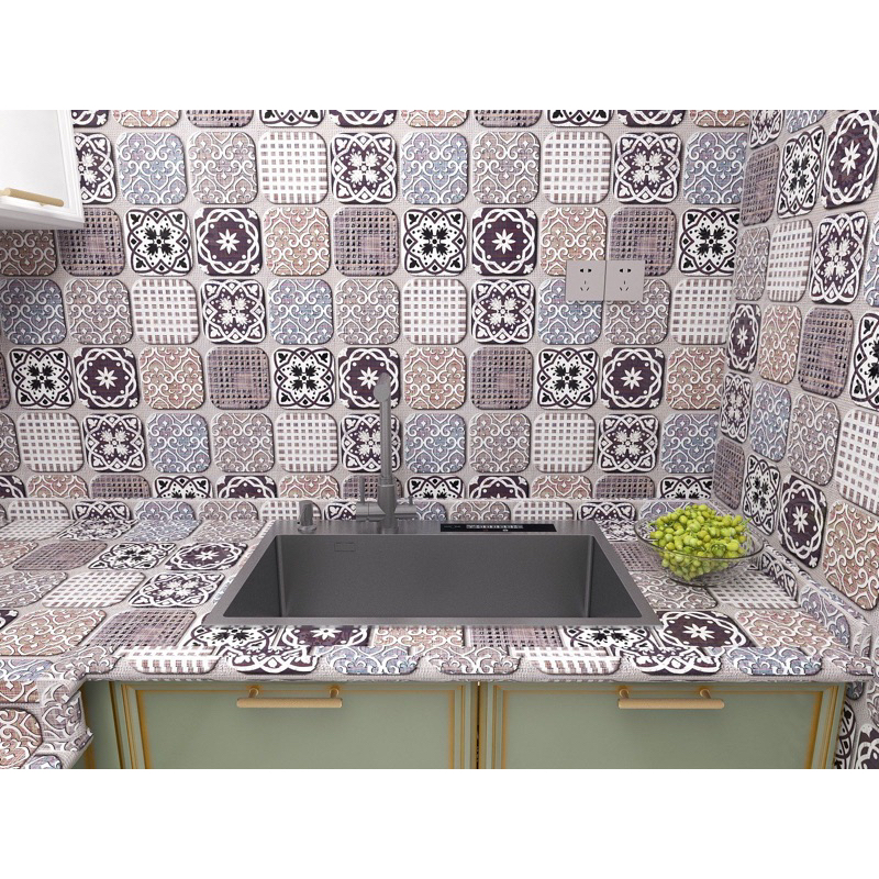 Marble Kitchen decorate Wallpaper Waterproof and Oil proof Stickers ...