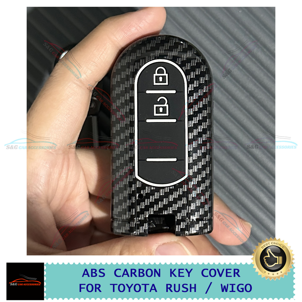 ABS Carbon Fiber Hard Plastic Key Cover for Toyota Rush / Wigo Gen 3 ...