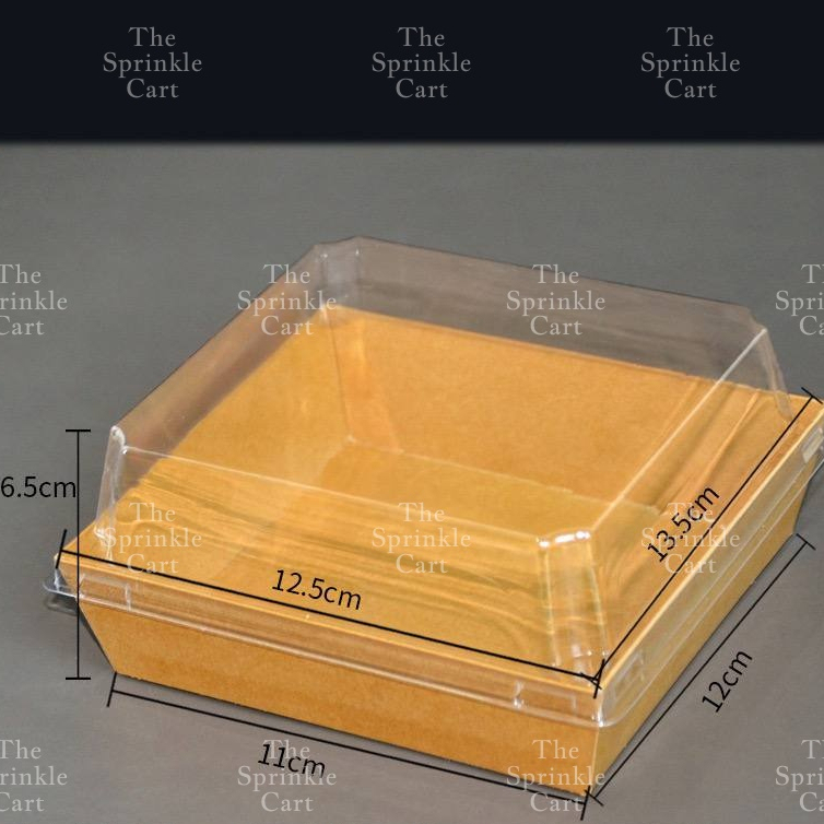 10pcs Disposable Kraft Dessert Box Packaging Square Rectangle Take Out ...