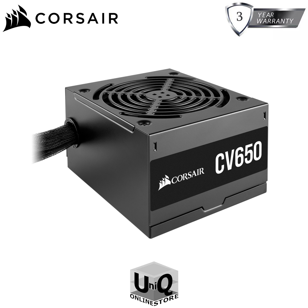 Corsair 650 Watt 80 Plus Bronze Certified PSU, CV Series CV650 up to 88 ...