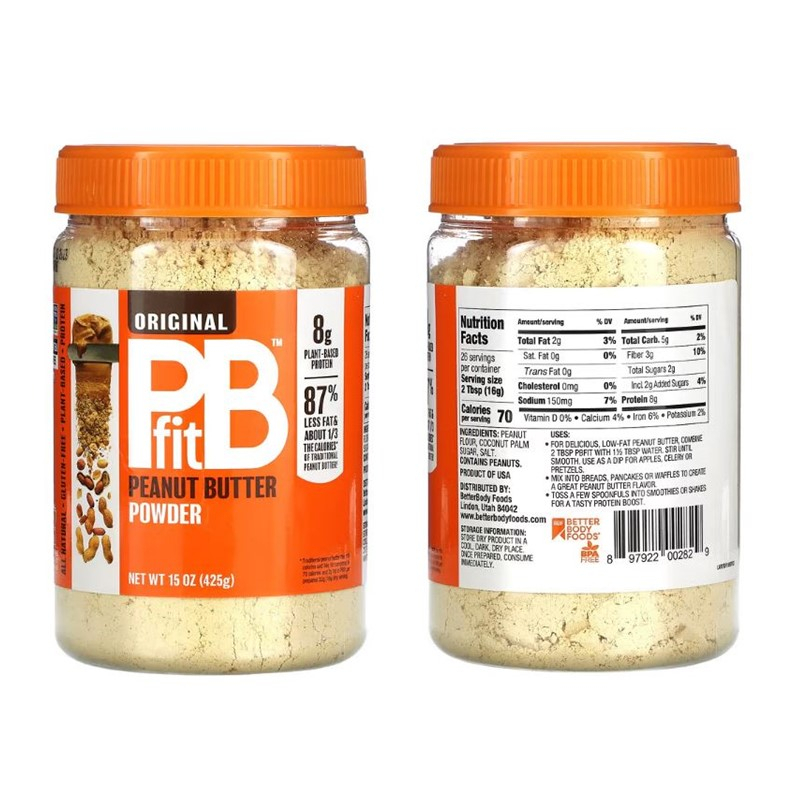 PBfit, Peanut Butter Powder, Original | Cocoa | Sugar Free | Shopee ...