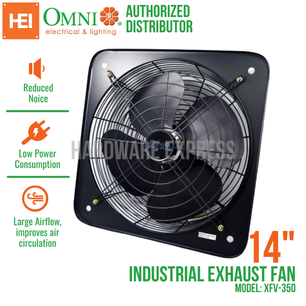 OMNI Industrial Exhaust Fan 12 / 14 / 16 inch (XFV-300 / XFV-350 / XFV ...