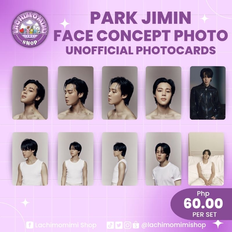 BTS Park Jimin Face Concept Photo Unofficial Photocards | Shopee ...