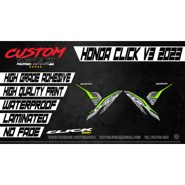 Honda Click V3 2023 Stock Decals Set | Shopee Philippines