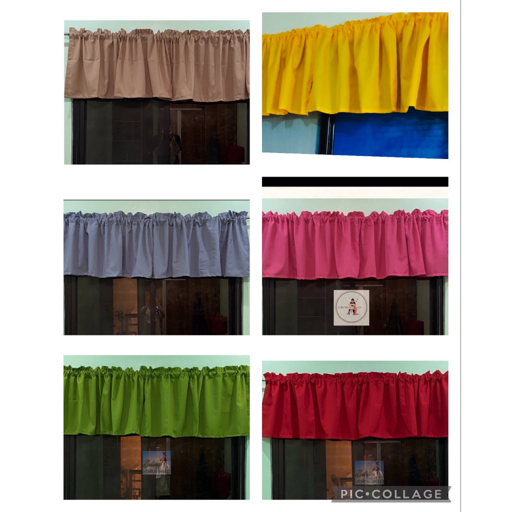 'KurtinaShop" Plain Valancer Curtain /geena plain 15inches length ...