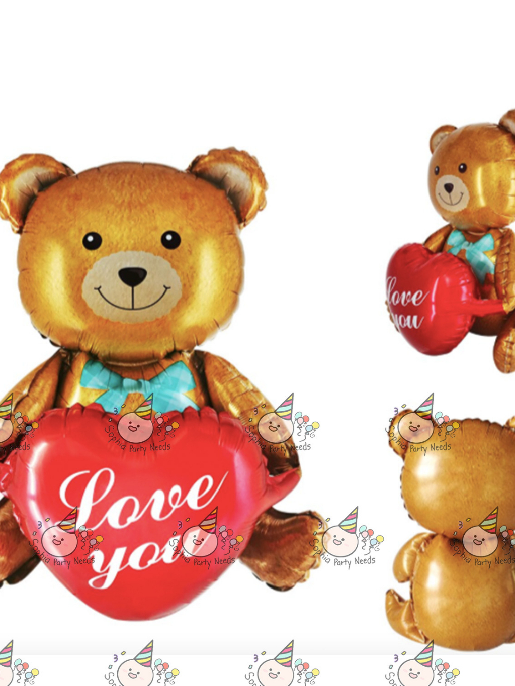 1pc Big 3D Teddy Bear Foil Balloon I LOVE YOU for Gift Happy Valentine ...
