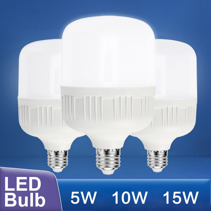 LED White Light Bulb Bright For Home 5/10/15 Watts Bedroom Living Room ...