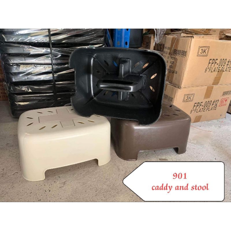 Black Plastic Caddy and Stool / Bangko / Upuan | Shopee Philippines