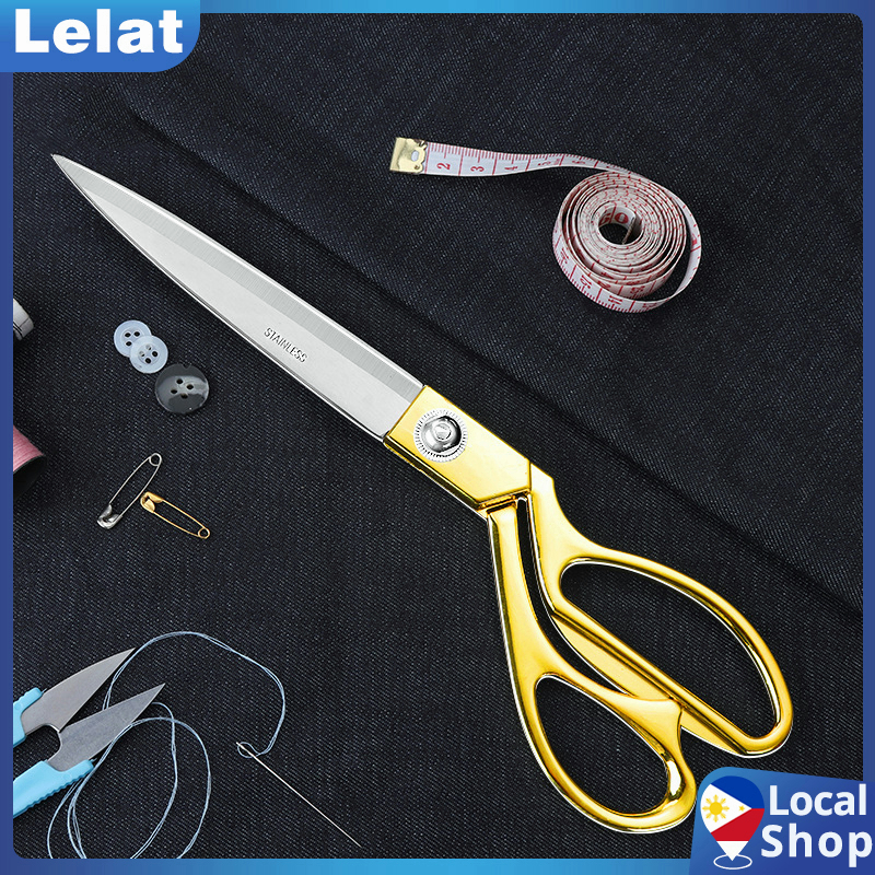 Stainless Steel Tailor Scissors 9.5 Inch Gilded Clothing Sewing Teeth ...