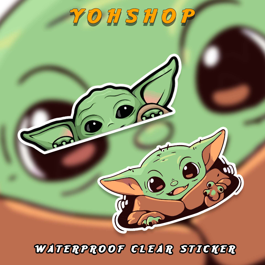 Starwars Baby Yoda Aquaflask Sticker For Tumbler Aquaflask Laptop Car ...
